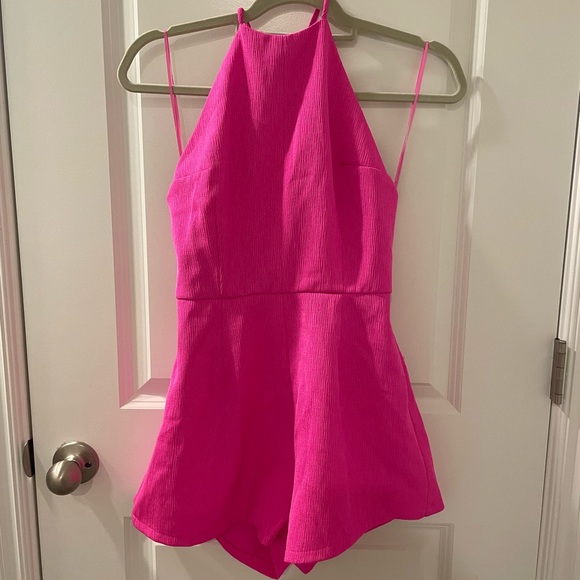 Pants & Jumpsuits | Hot Pink Romper | Poshmark